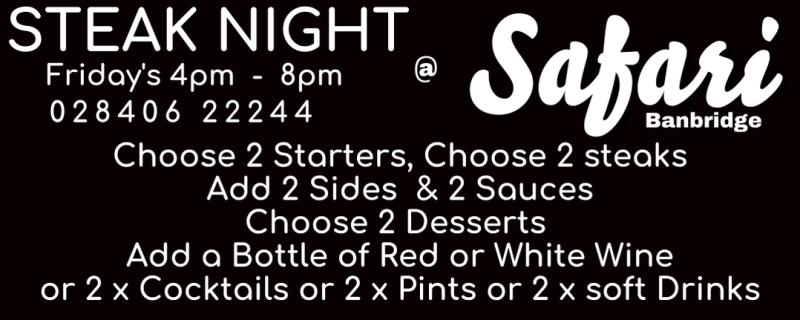 Menus - Safari Banbridge